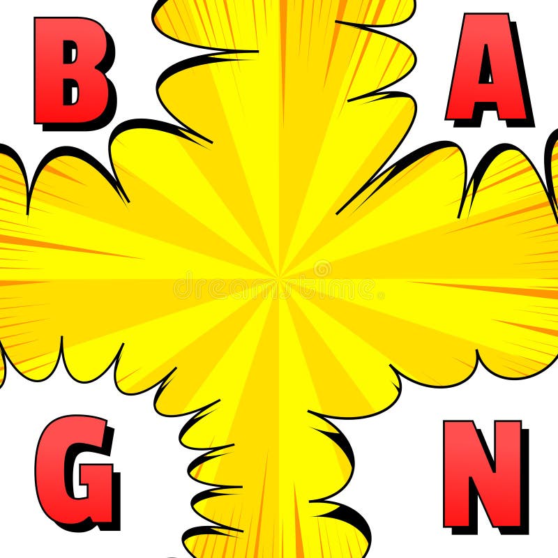 Comic Explosive Bright Template Stock Vector - Illustration of artwork ...