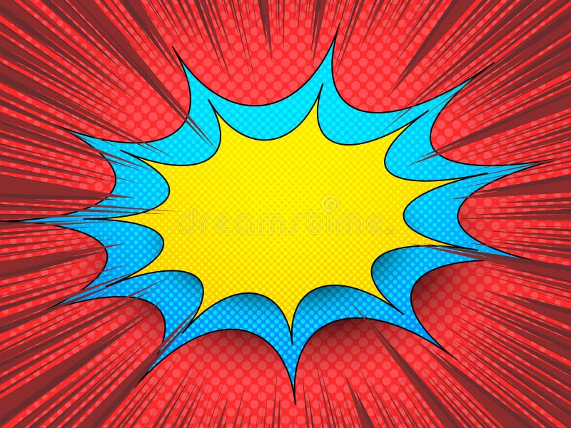 Comic Explosive and Burst Template Stock Vector - Illustration of beam ...