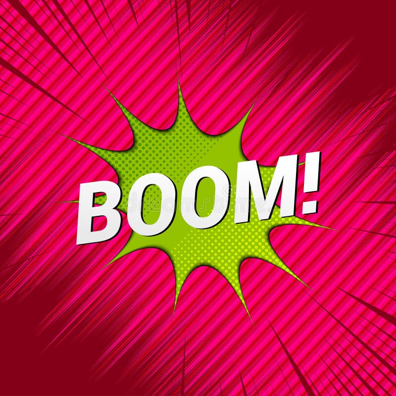 Comic Explosive Dynamic Template Stock Vector - Illustration of boom ...