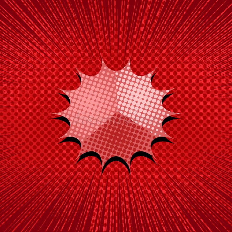 Comic Explosive Red Template Stock Vector - Illustration of dynamic ...