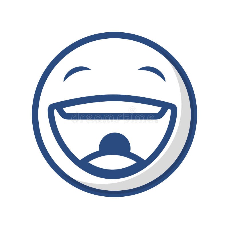 Comic Face Emoticon Isolated Icon Stock Vector - Illustration of ball ...