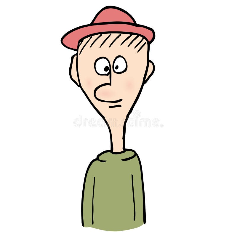 Comic Face. Hand-drawn Illustration. Stock Vector - Illustration of ...