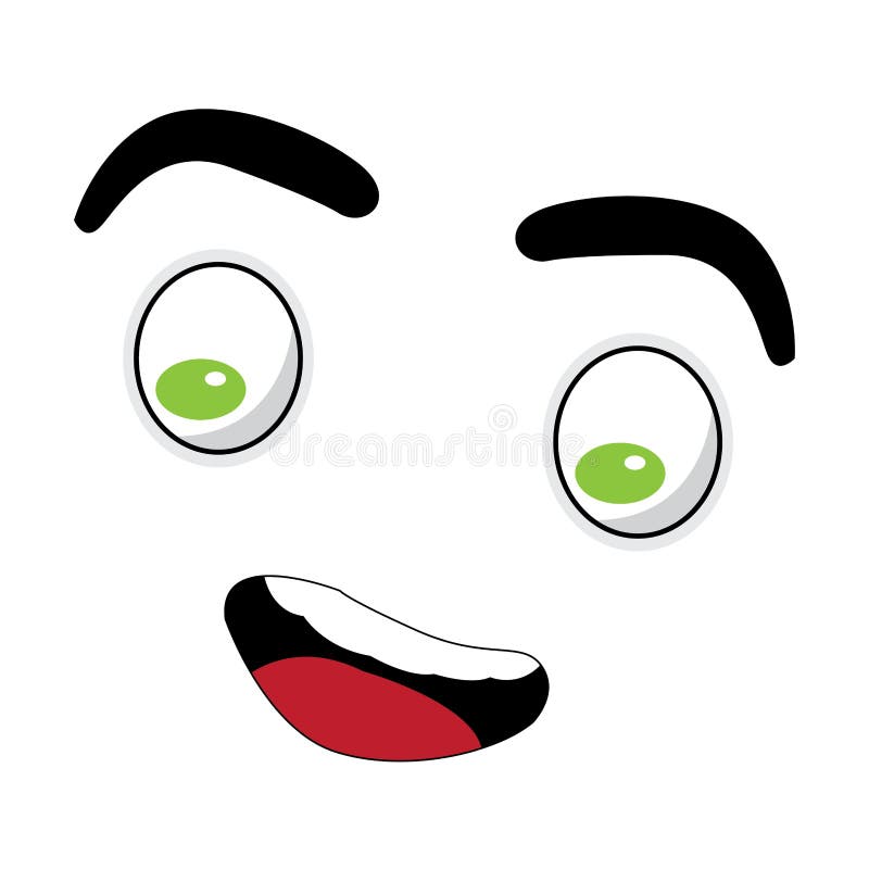Comic facial expression stock vector. Illustration of smile - 130798138