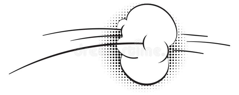 Comic Fast Motion Effect Cloud. Cartoon Speed Air Stock Vector ...