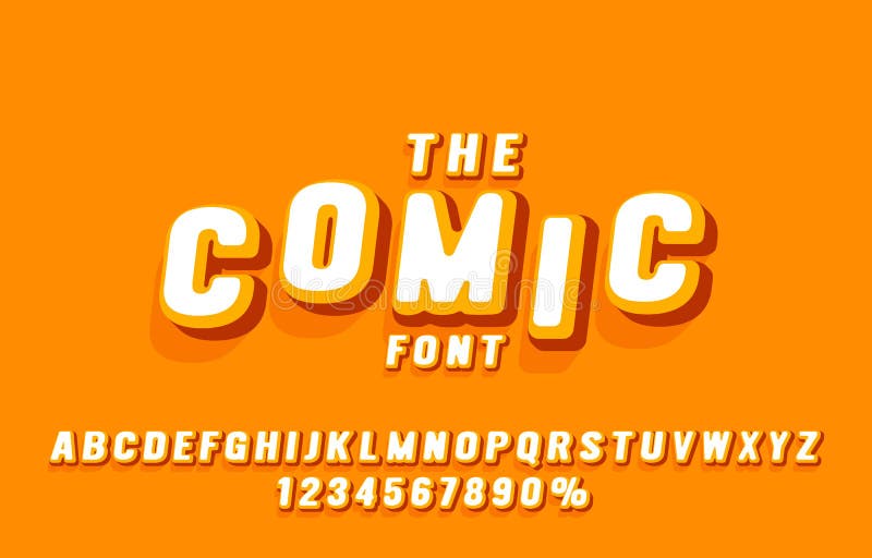 Comic Font Set Collection, Letters and Numbers Symbol. Vector Stock ...