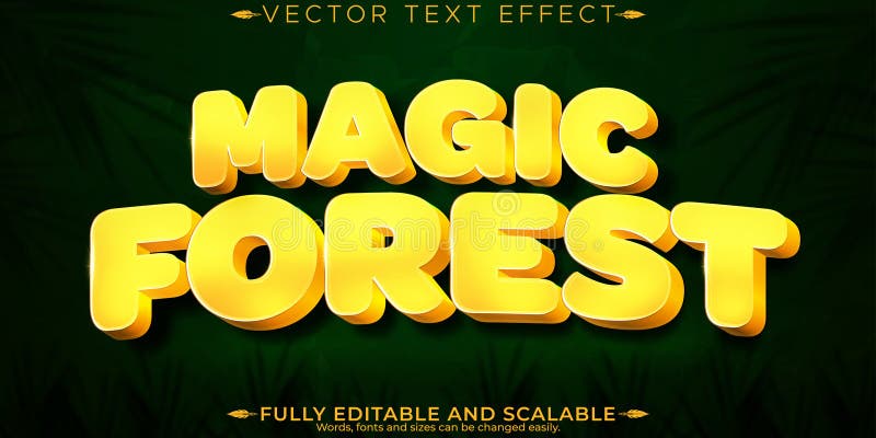 Comic Forest Text Effect Editable Cartoon and Funny Text Style Stock ...