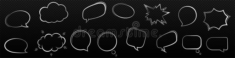 Comic Frames Speech Bubbles Set Stock Vector - Illustration of dialogue ...