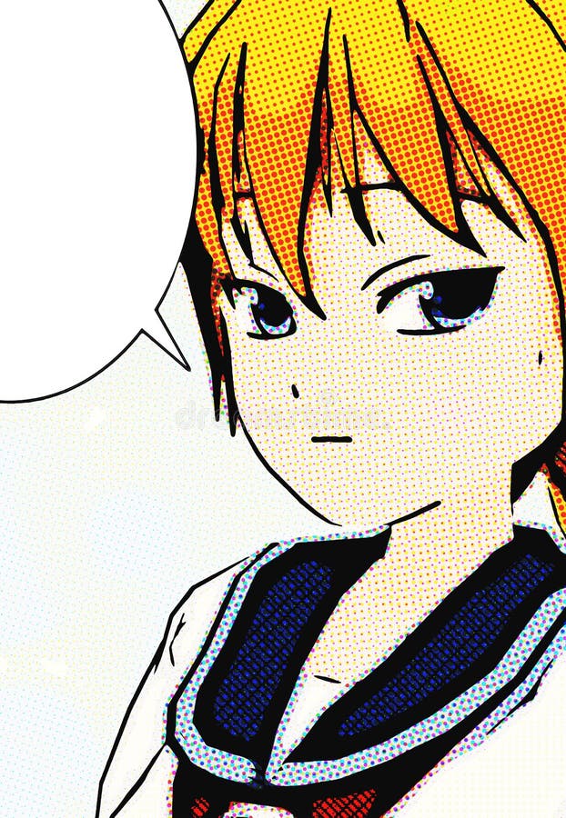 Comic Girl stock illustration. Illustration of hairstyle - 42136898