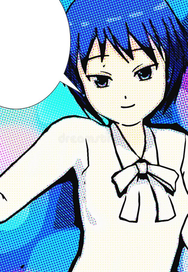 Comic Girl stock illustration. Illustration of color - 43539435