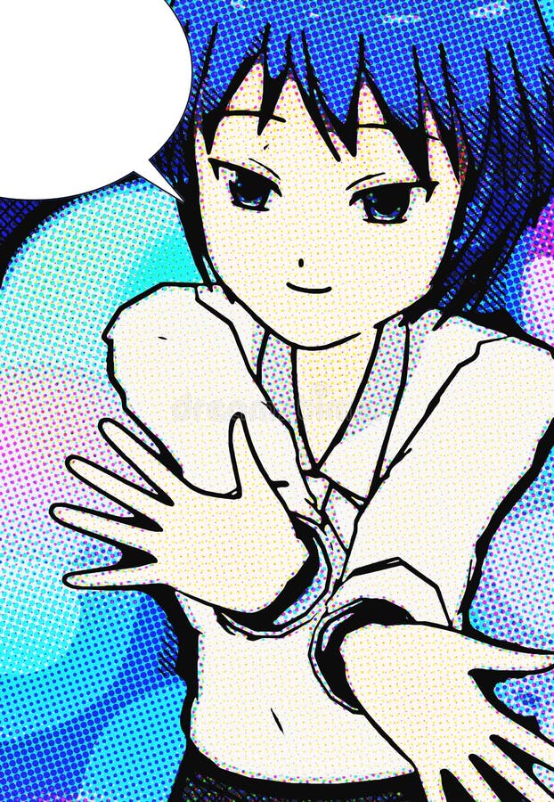 Comic Girl stock illustration. Illustration of color - 43539497