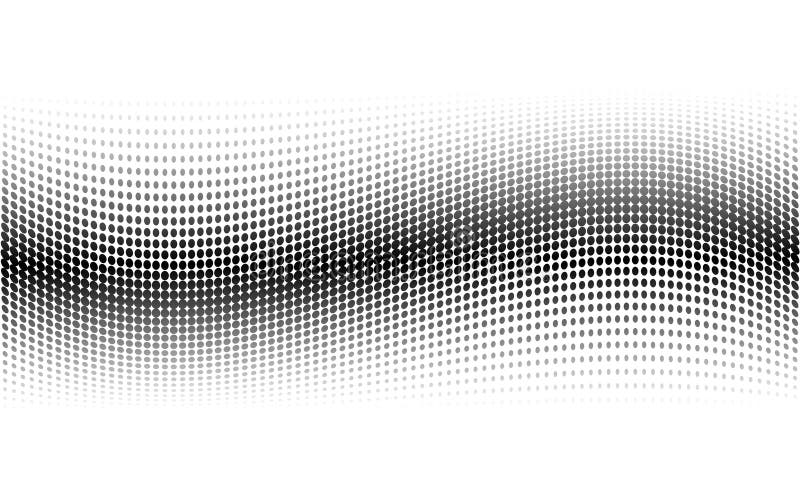 Comic Half Tone Waves Texture. Abstract Design. Halftone Wavy Gradient ...