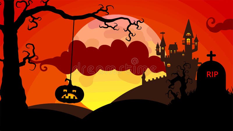 Comic Halloween Vector Illustration Poster Template Stock Vector ...