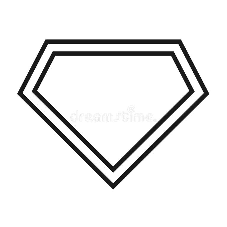 Superman Logo Outline Stock Illustrations – 157 Superman Logo Outline ...