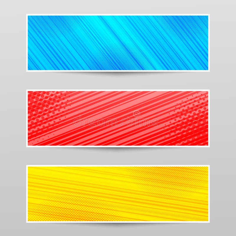 Comic horizontal banners stock vector. Illustration of elegant - 175009977