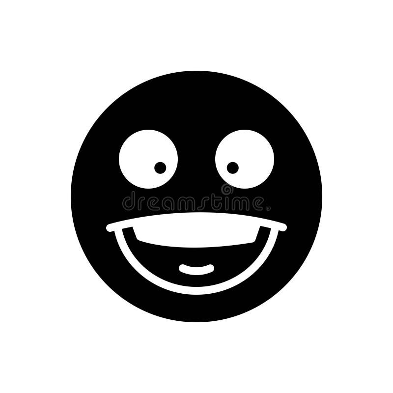 Black Solid Icon for Comic, Humorous and Funny Stock Vector ...
