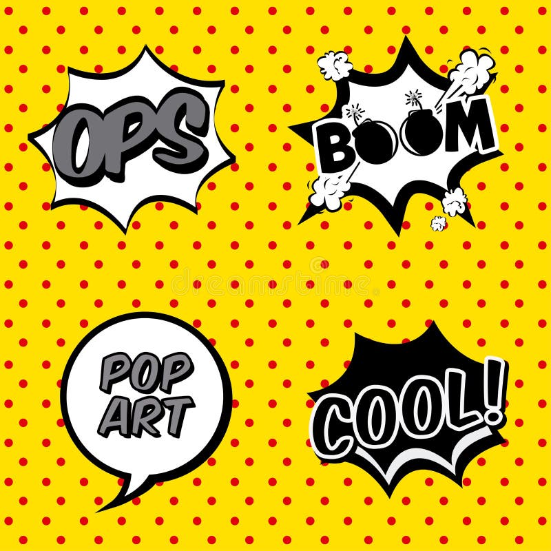 Comic icons stock vector. Illustration of graphic, burst - 33262539