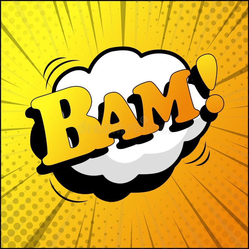 Comic Lettering BAM on White Background - Vector Stock Vector ...