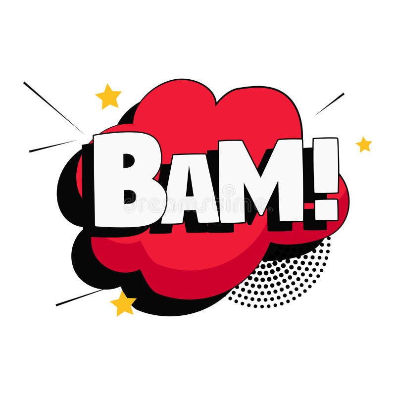 Comic Lettering BAM on White Background - Vector Stock Vector ...