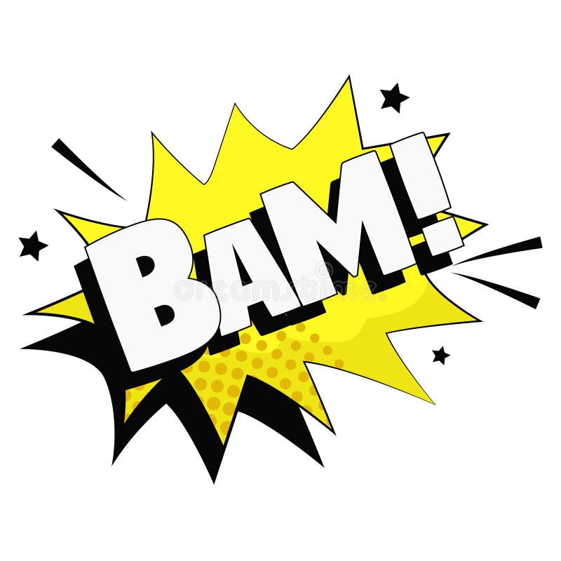 Comic Lettering BAM on White Background - Vector Stock Vector ...
