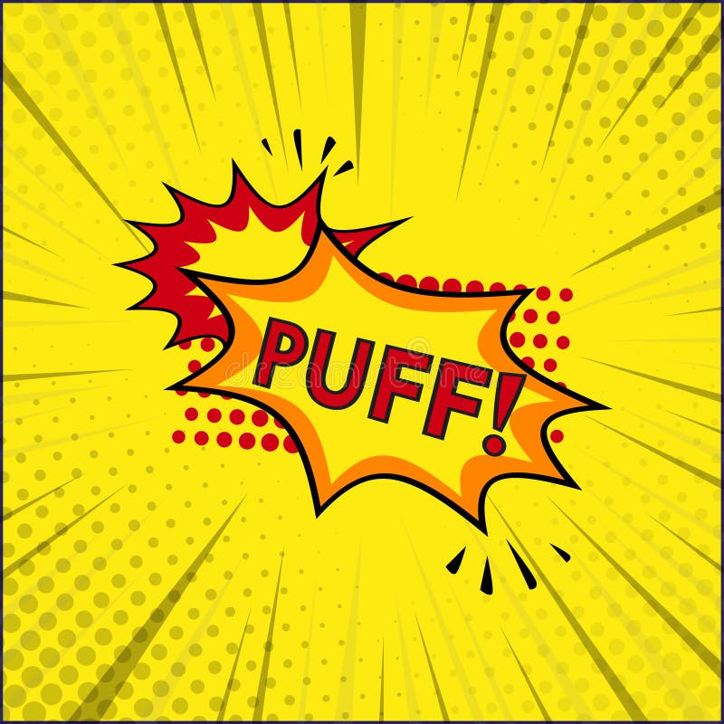 Comic Lettering PUFF on White Background - Vector Stock Vector ...