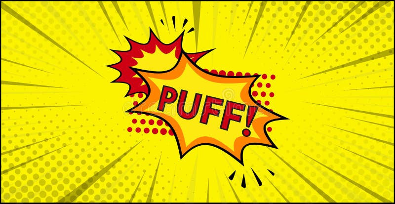 Comic Lettering PUFF on White Background - Vector Stock Vector ...