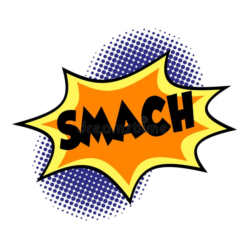 Comic Lettering SMACH on White Background - Vector Stock Vector ...
