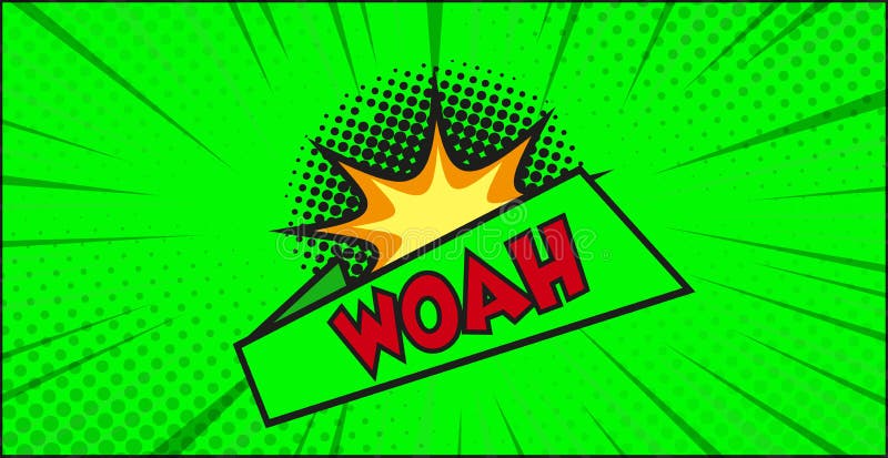 Comic Lettering WOAH on White Background - Vector Stock Vector ...