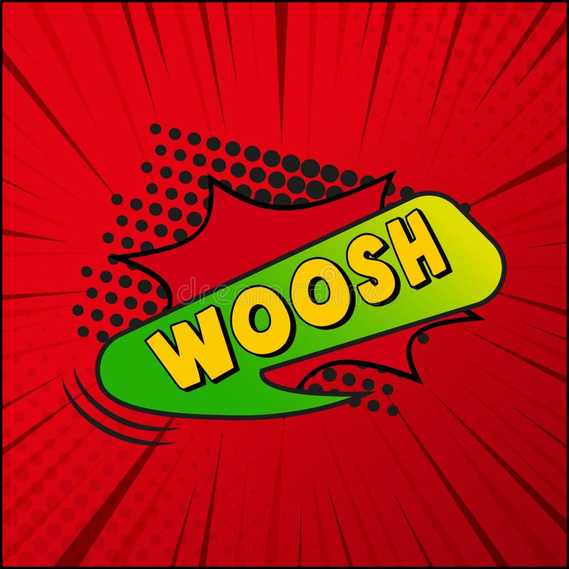 Comic Lettering WOOSH on White Background - Vector Stock Vector ...