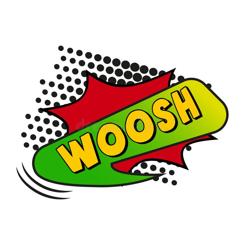 Comic Lettering WOOSH on White Background - Vector Stock Vector ...
