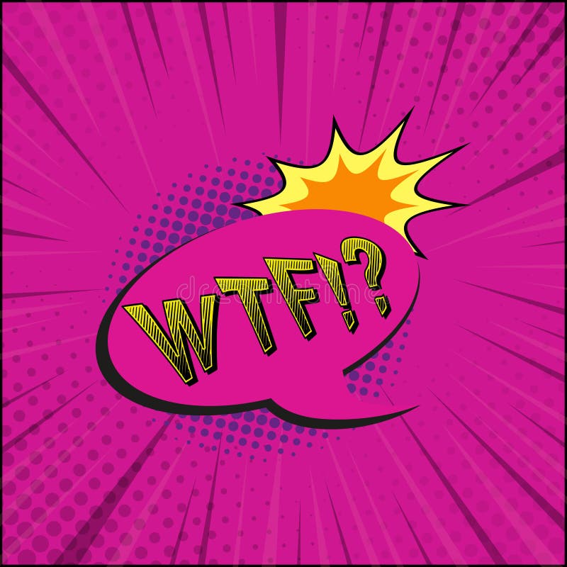 Comic Lettering WTF on White Background - Vector Stock Vector ...