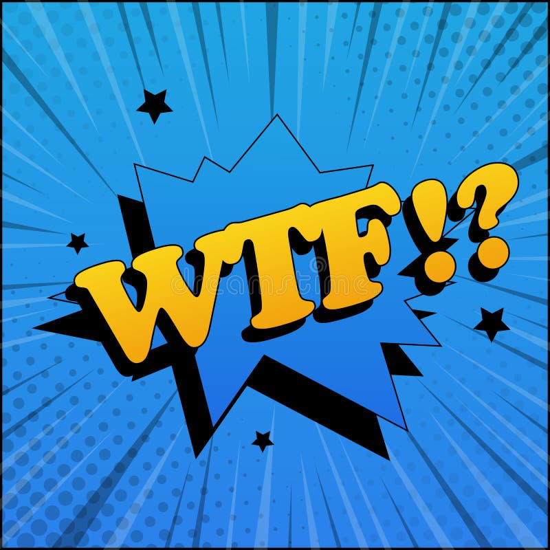 Comic Lettering WTF on White Background - Vector Stock Vector ...