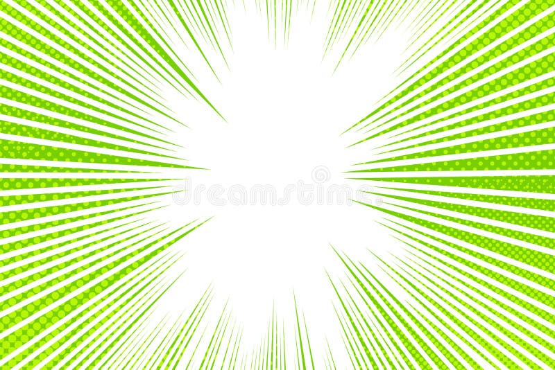 Comic Light Explosive Green Background Stock Vector - Illustration of ...