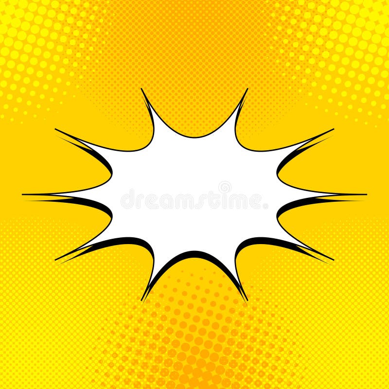 Comic Yellow Bright Background Stock Vector - Illustration of dotted ...