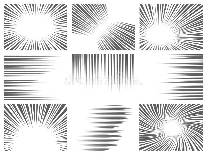 Speed Lines Background. Effect Motion Lines for Comic Book and Manga ...