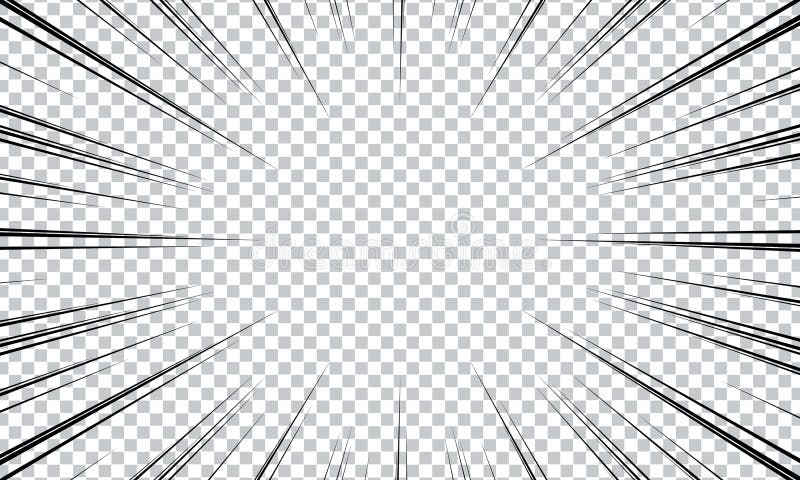 Comic Lines Concentrated Frame. Superhero. Anime Focus Isolated on ...