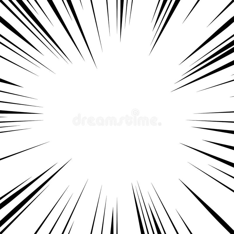 Comic Lines Frame Representing Speed or Explosion. Cartoon Blast ...