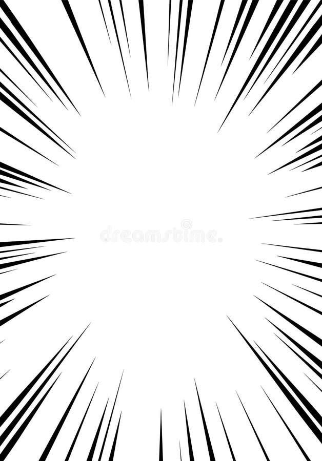 Comic Lines Frame Representing Speed or Explosion. Cartoon Blast ...