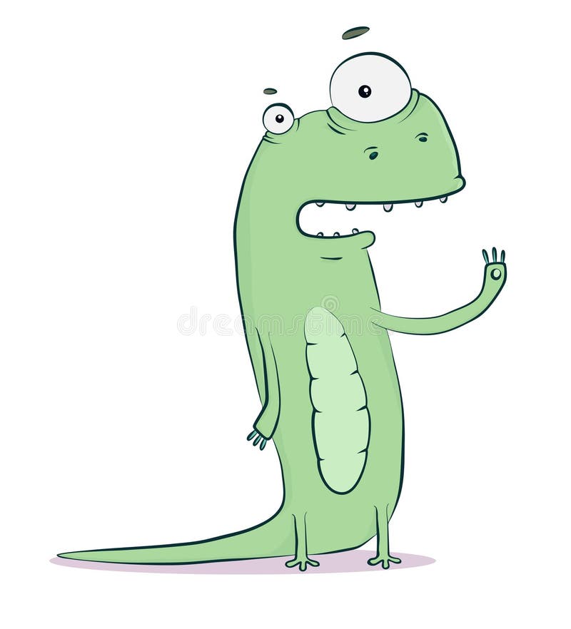 Comic lizard stock vector. Illustration of lizard, joke - 15808351