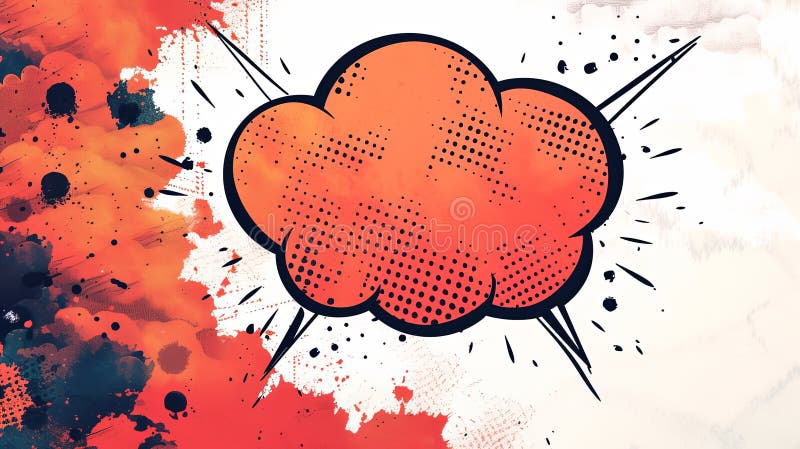 Comic Logo, Pop Art Splash Background, Comic Style Explosion, Blank ...