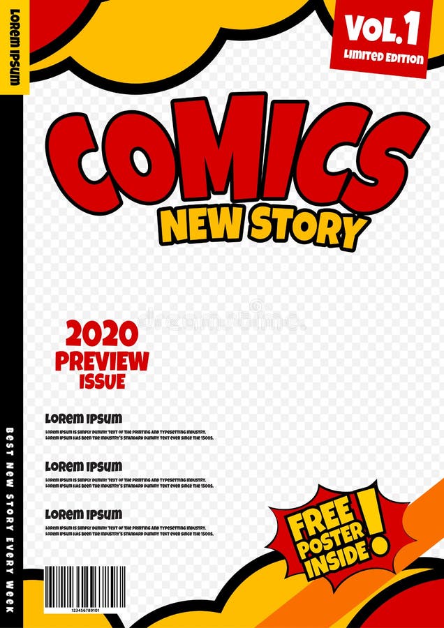 Awesome Comic Book Cover Page Design Template Stock Vector ...