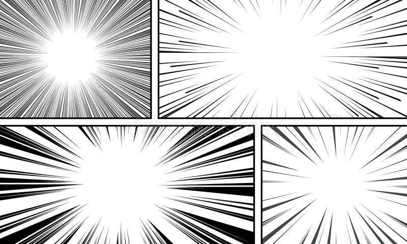 Comic Magazine Background Set. Pop Art Style Halftone Comic Blank ...