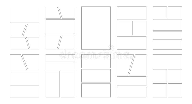 Comic or Manga Background, Pop Art Backdrops in Frames. Blank Message ...