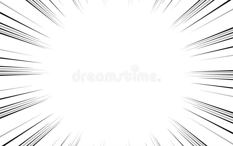 Comic Manga Radial Lines with Speed Effect for Comic Books Stock Vector ...