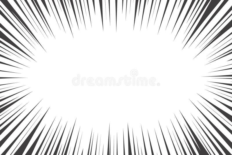 Manga Speed Lines Effect. Anime Comic Radial Burst Background. Light ...