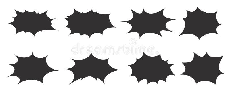 Comic and Manga Speech Bubbles. Pop Art Frame for Text. Vector Box for ...
