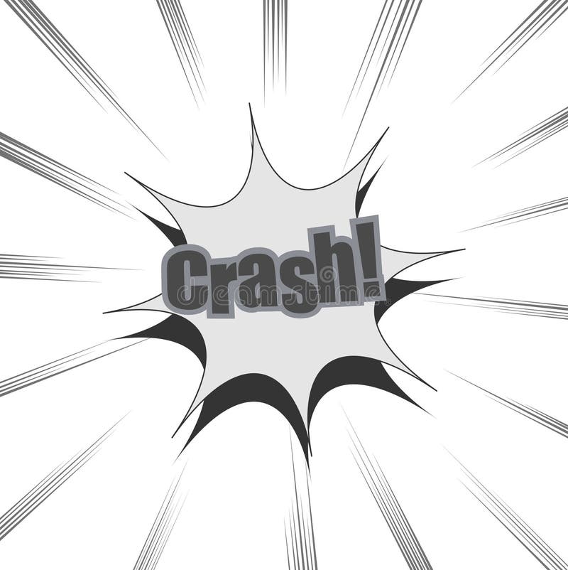 Comic Monochrome Crash Wording Background Stock Vector - Illustration ...