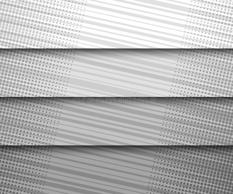 Comic Monochrome Horizontal Banners Stock Vector - Illustration of ...