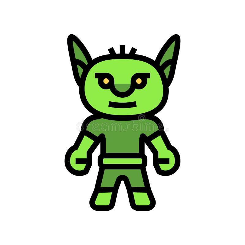 Comic Monster Cute Color Icon Vector Illustration Stock Vector ...