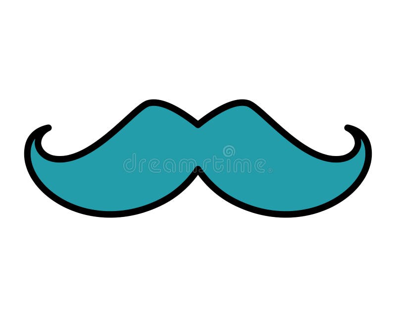 Comic Mustache Style Hipster Icon Stock Illustration - Illustration of ...