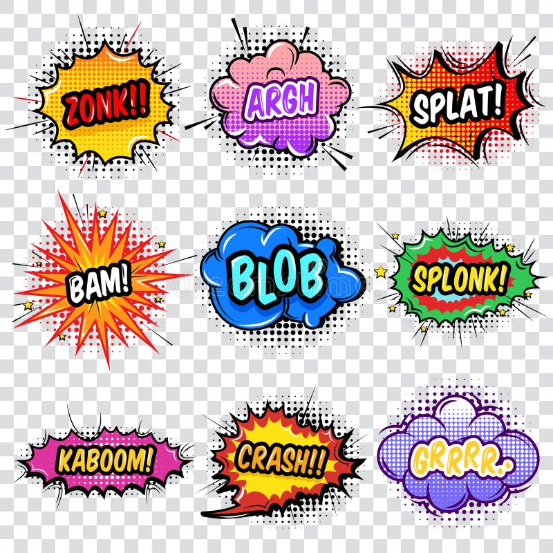 Comics Popart Style Blank Layout Template Stock Vector - Illustration ...